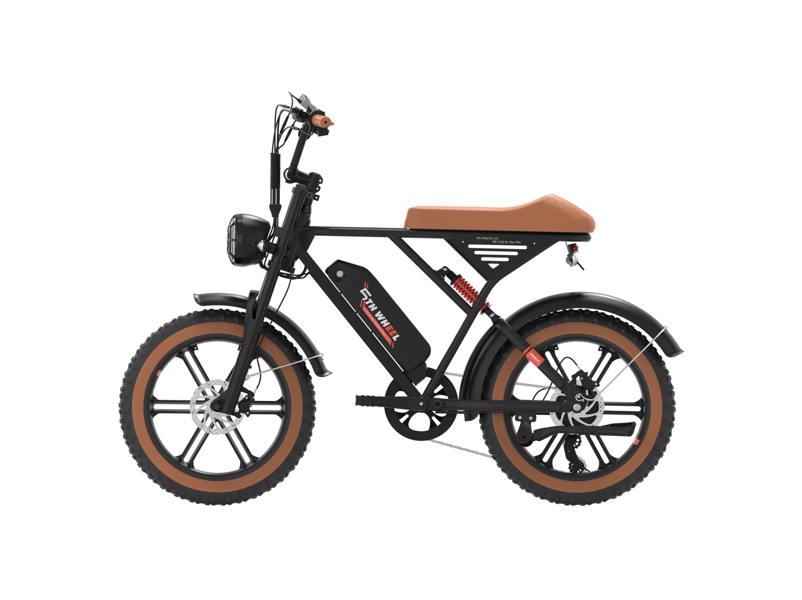 5TH WHEEL KNIGHT Retro Electric Bike| 1500W Peak Motor & 35 Mile Range ...
